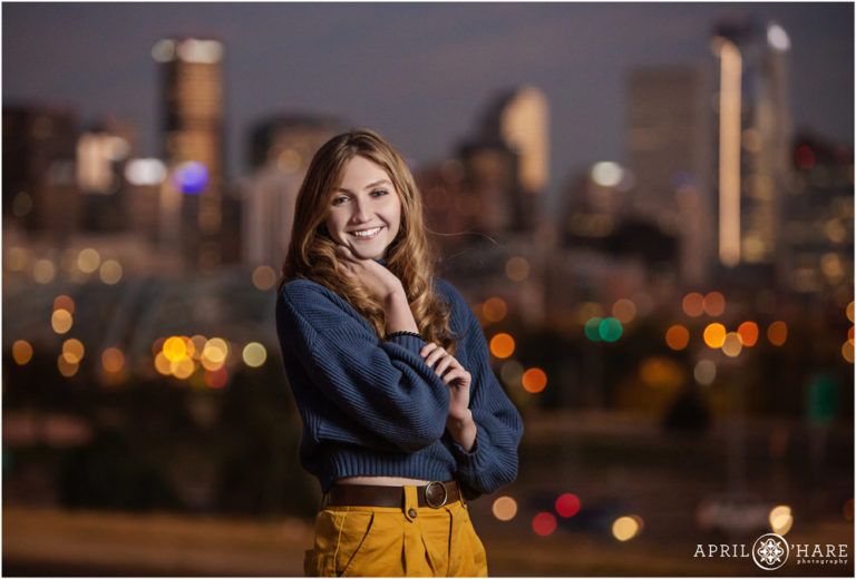 Denver Skyline Senior Portraits in Colorado - April O'Hare Photography